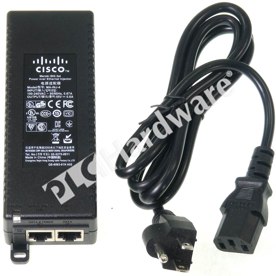 MA-INJ-4-US Power Injector Para Access Point Meraki Mr 802.3At Poe ...