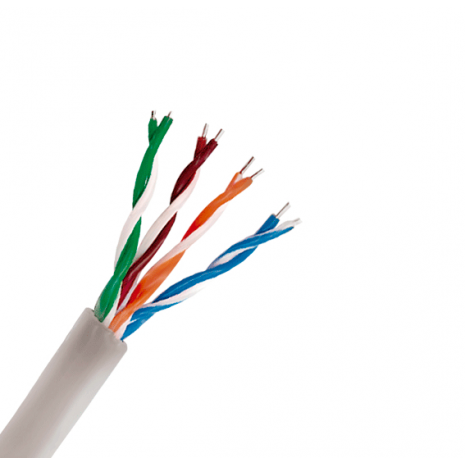 CABLE UTP CAT 5 INTERIOR MULTIFILAR 24AWG 4P*2*0,50 BC100% 75 GRADOS ...